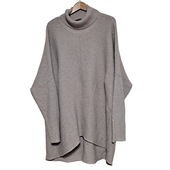 Cyrus | Sweaters | Cyrus Sweater Woman Large Beige Ribbed Turtleneck ...